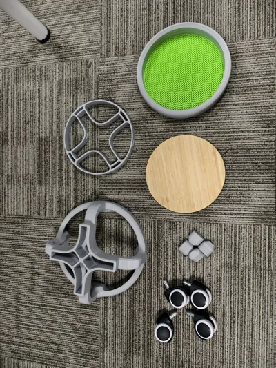 3D Printed Original Wheeled Small Stool - Free 3D Print Model - MakerWorld