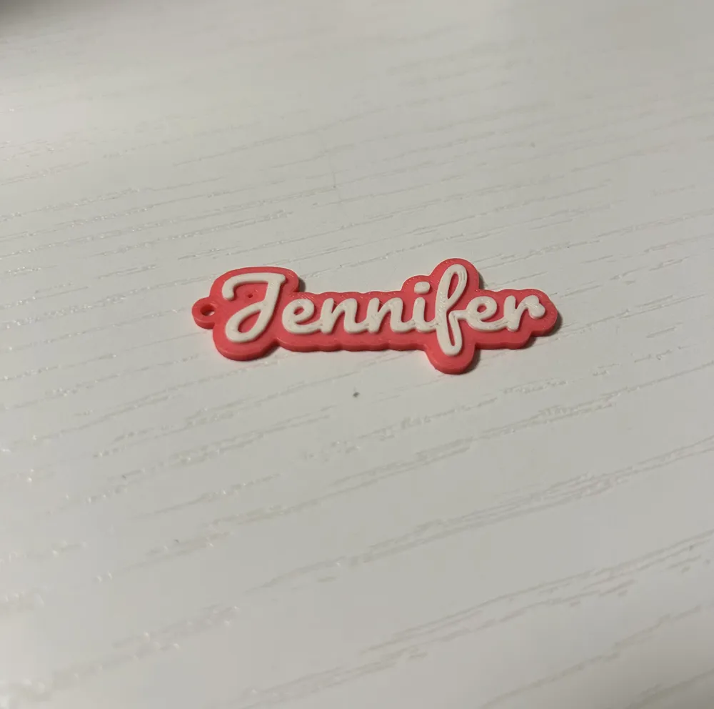 Jennifer 3d printed name keychain personalized - Free 3D Print Model ...