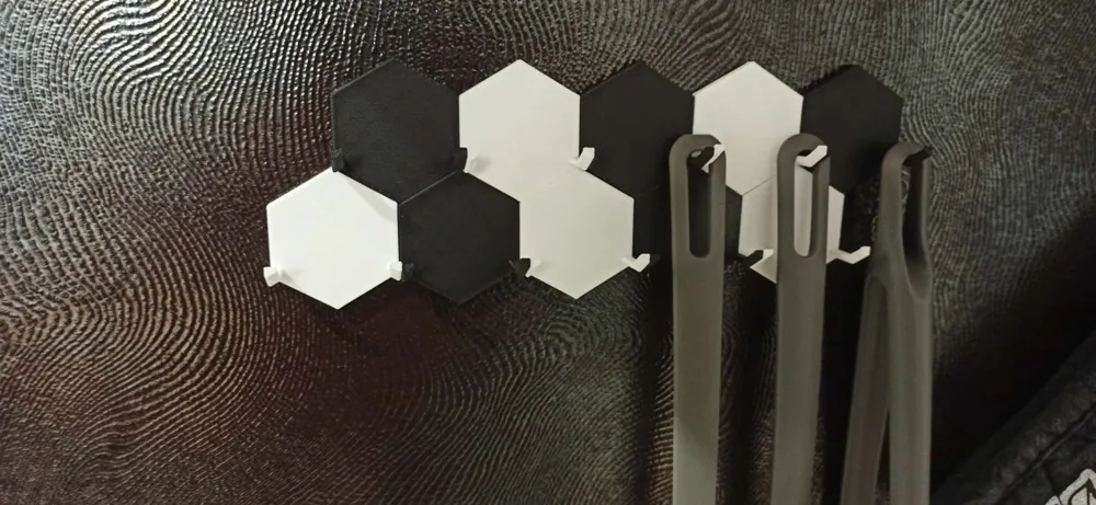 Kitchen hex Hanger system by AteCzek - MakerWorld