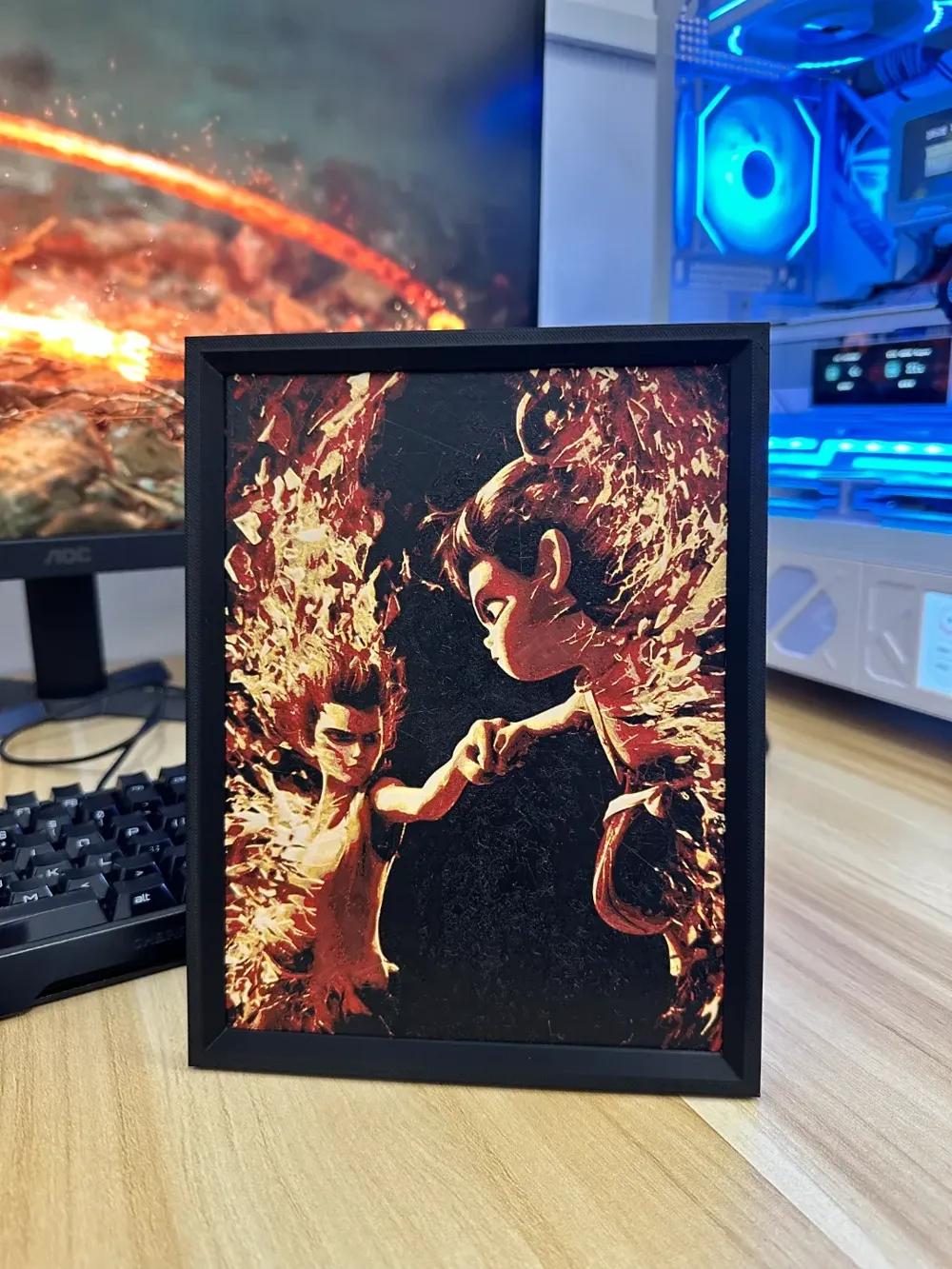 Nezha 3D Color Lithophane Photo With/Without AMS - Free 3D Print Model ...