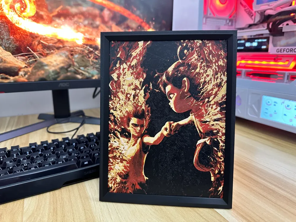 Nezha 3D Color Lithophane Photo With/Without AMS - Free 3D Print Model ...