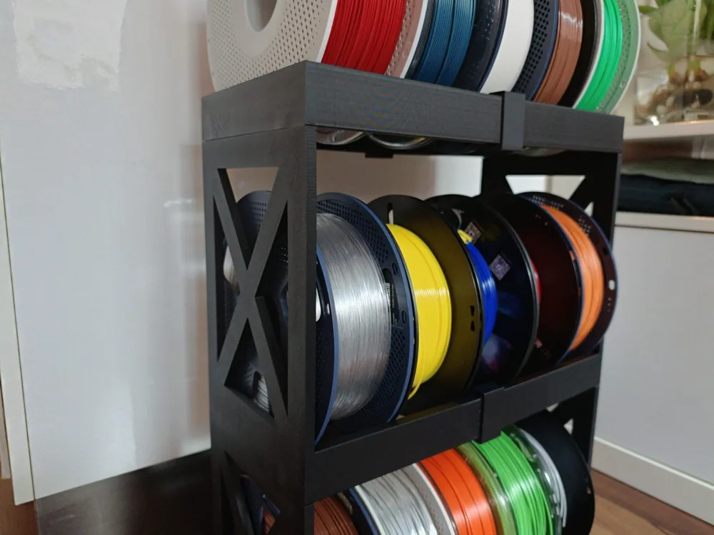 Modular Fast Stable Filament Spool Stand Rack - Free 3D Print Model ...