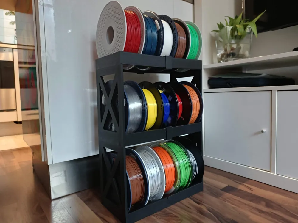 Modular Fast Stable Filament Spool Stand Rack - Free 3D Print Model ...