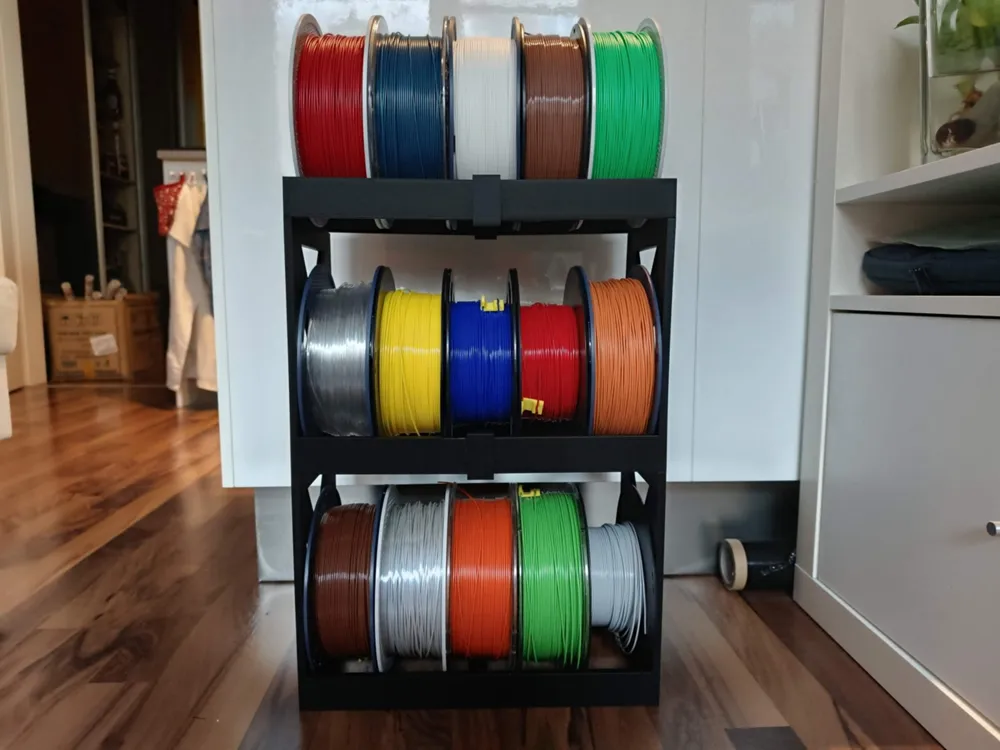 Modular Fast Stable Filament Spool Stand Rack - Free 3D Print Model ...