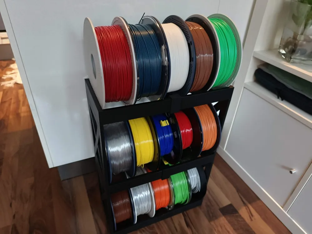 Modular Fast Stable Filament Spool Stand Rack - Free 3D Print Model ...