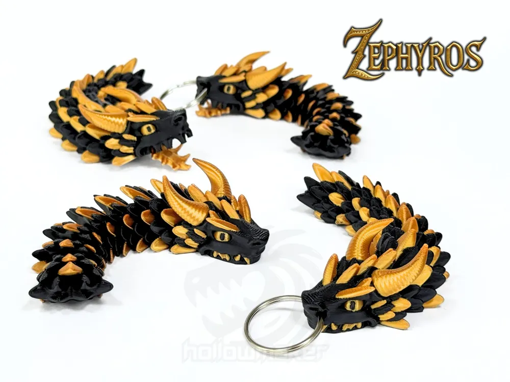 Zephyros - Articulated Dragon (+Keychain) - Free 3D Print Model ...