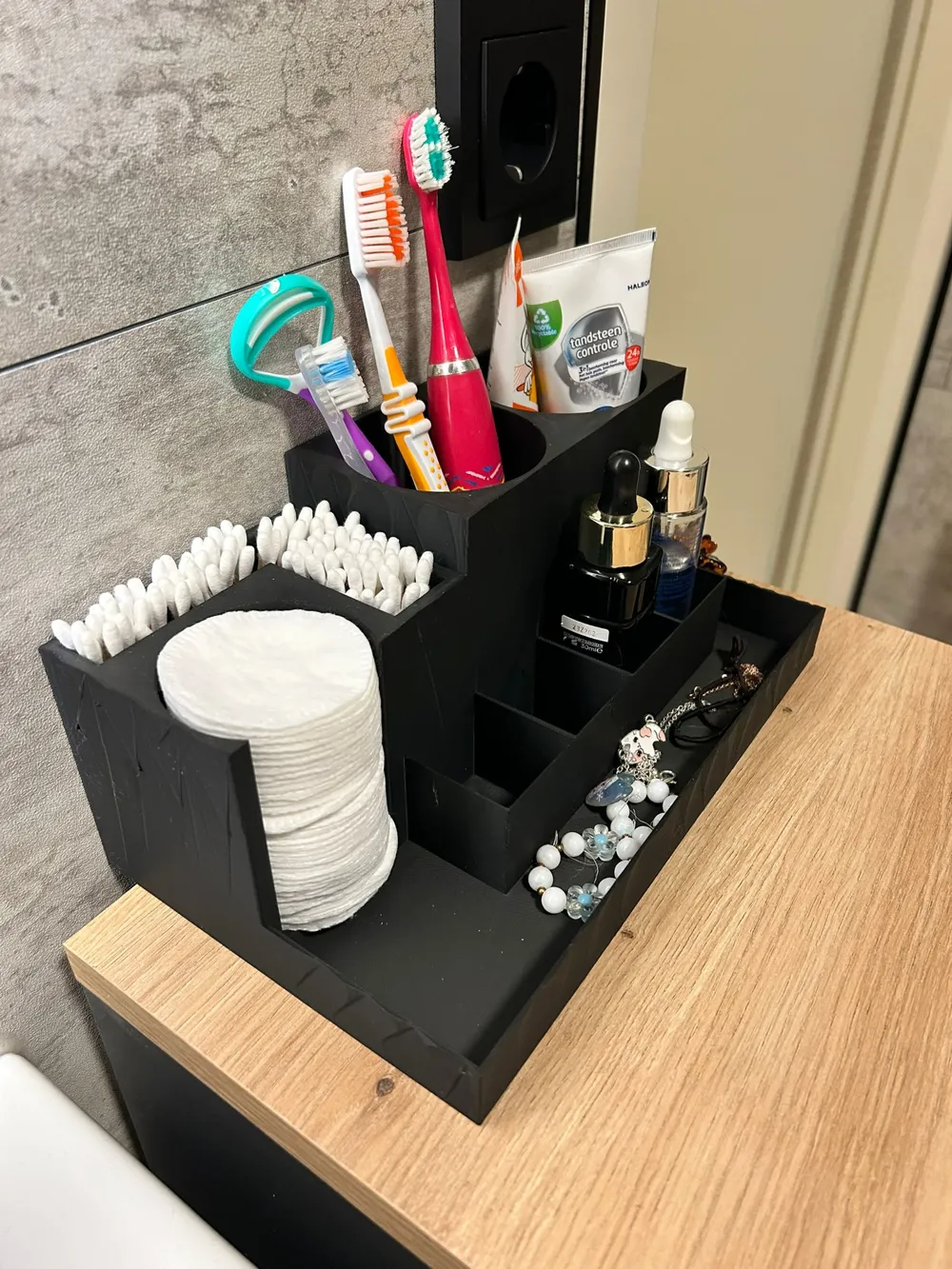 Bathroom organizer (250 x 150, Wavy decorated) - Free 3D Print Model ...