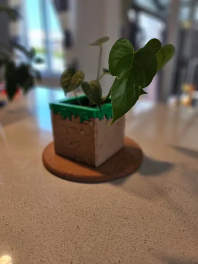 Minecraft Grass Cube Self Watering Planter Remixed by Tommy Gun ...