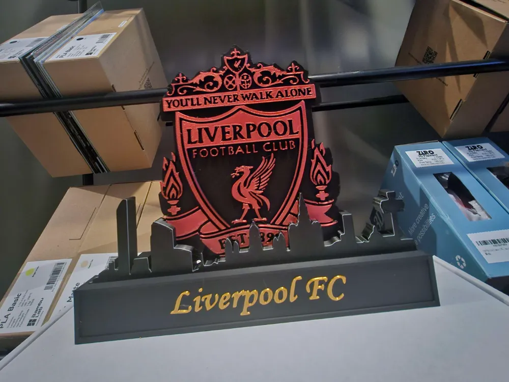 Liverpool FC with skyline of Liverpool by Jessie_3d_art MakerWorld ...