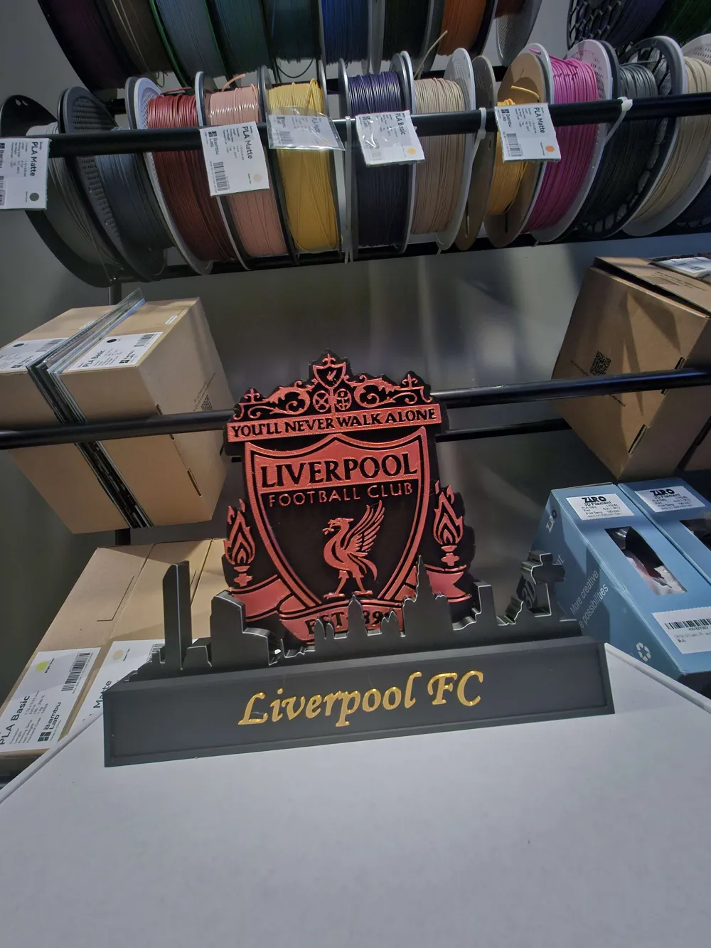 Liverpool FC with skyline of Liverpool by Jessie_3d_art MakerWorld ...