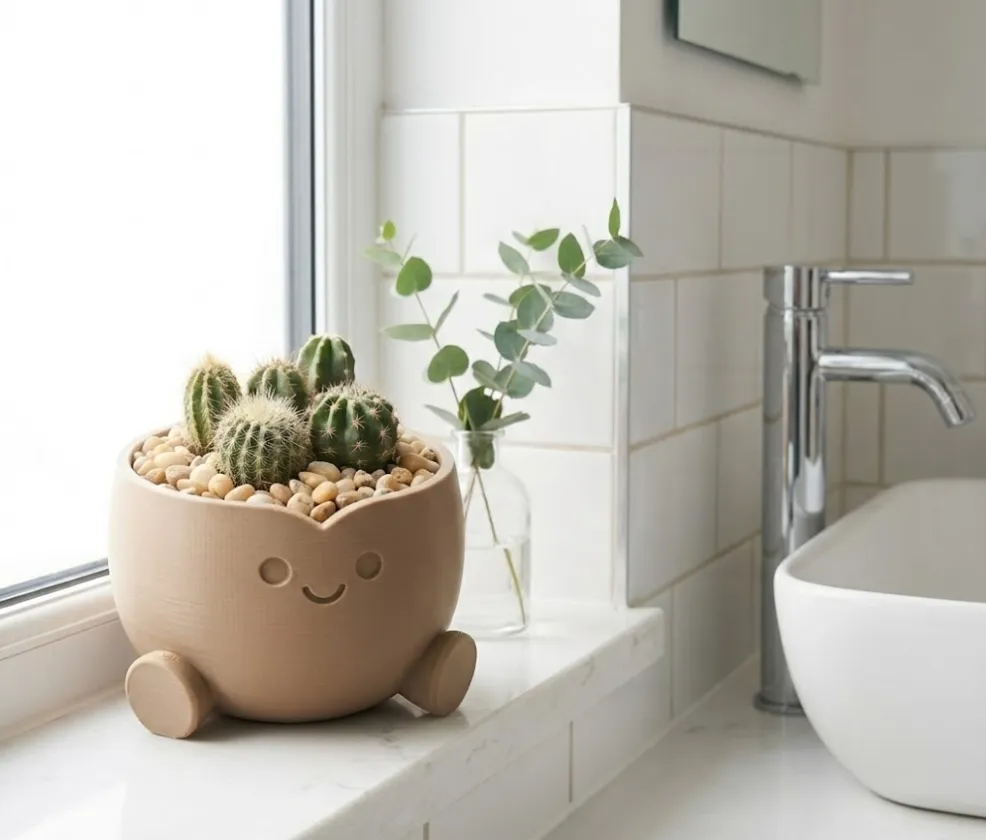 Smiling Planter ♡ - Cute Decor - Free 3D Print Model - MakerWorld