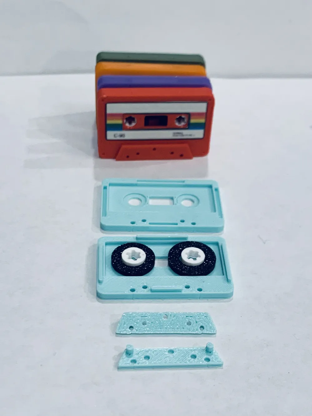 Miniature 1/3 Scale Audio Cassette with Cover - Free 3D Print Model ...