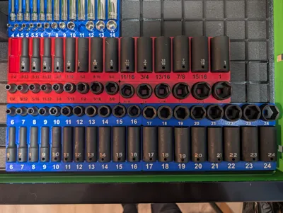 Gridfinity Organizers for 3/8" Impact Socket Sets by zekesnack ...