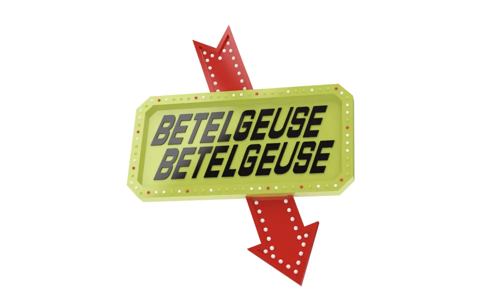 Beetlejuice Marquee Sign - Free 3D Print Model - MakerWorld