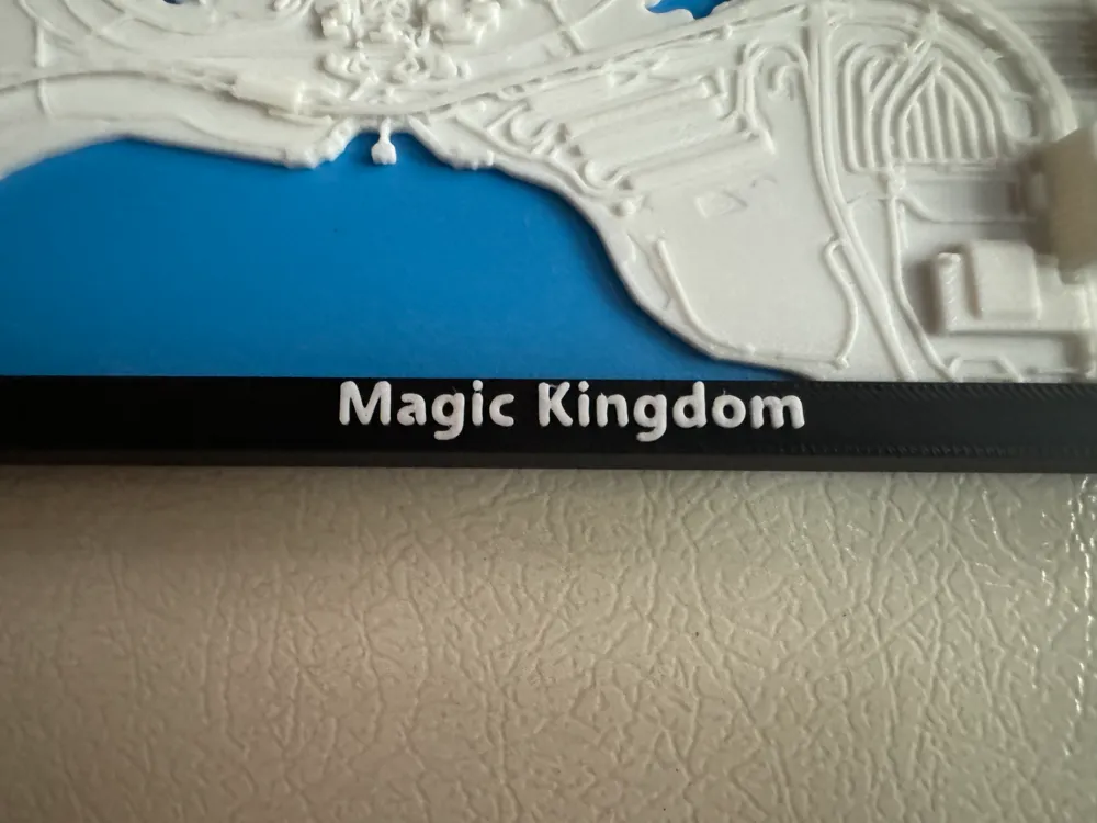Frame ONLY w embedded txt - Disney's Magic Kingdom Remixed by dan - MakerWorld