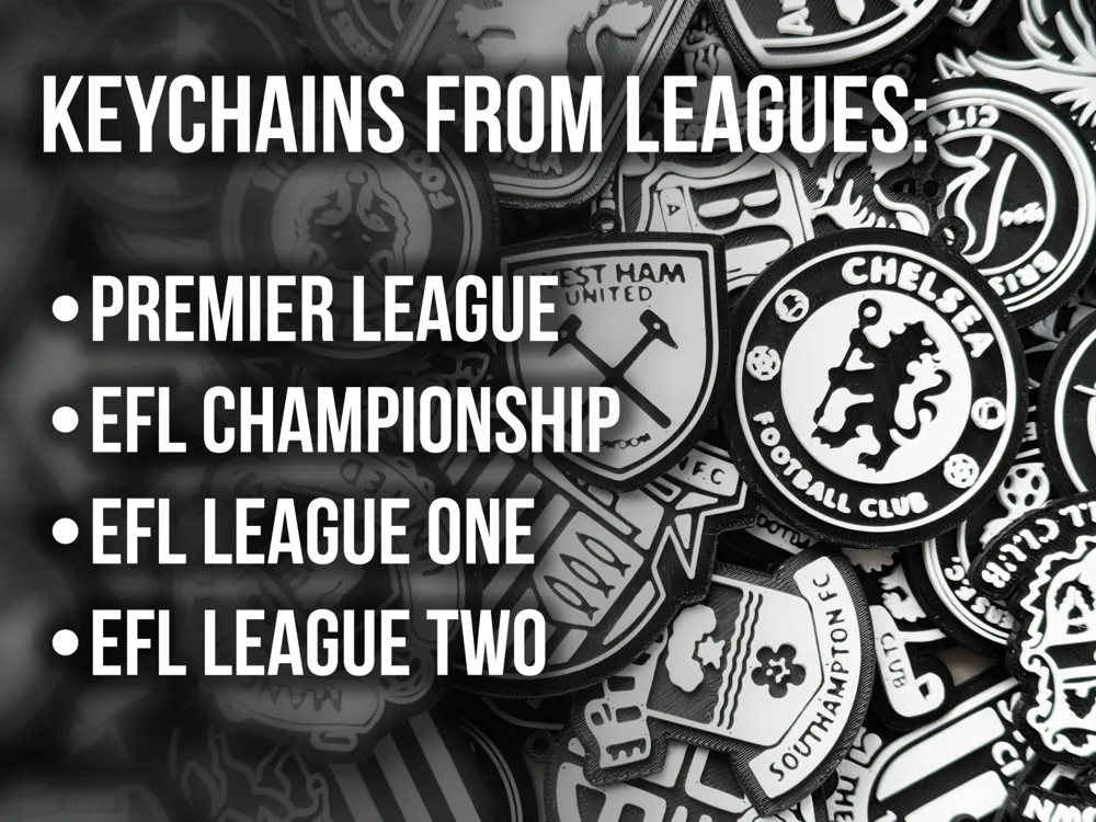 Premiere League (UK/GB) Football Clubs Keychains - Free 3D Print Model ...