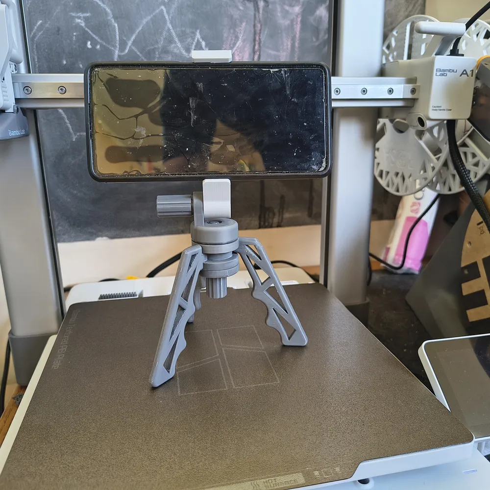 Tripod folding phone and go pro holder by leny8988 MakerWorld: Download ...