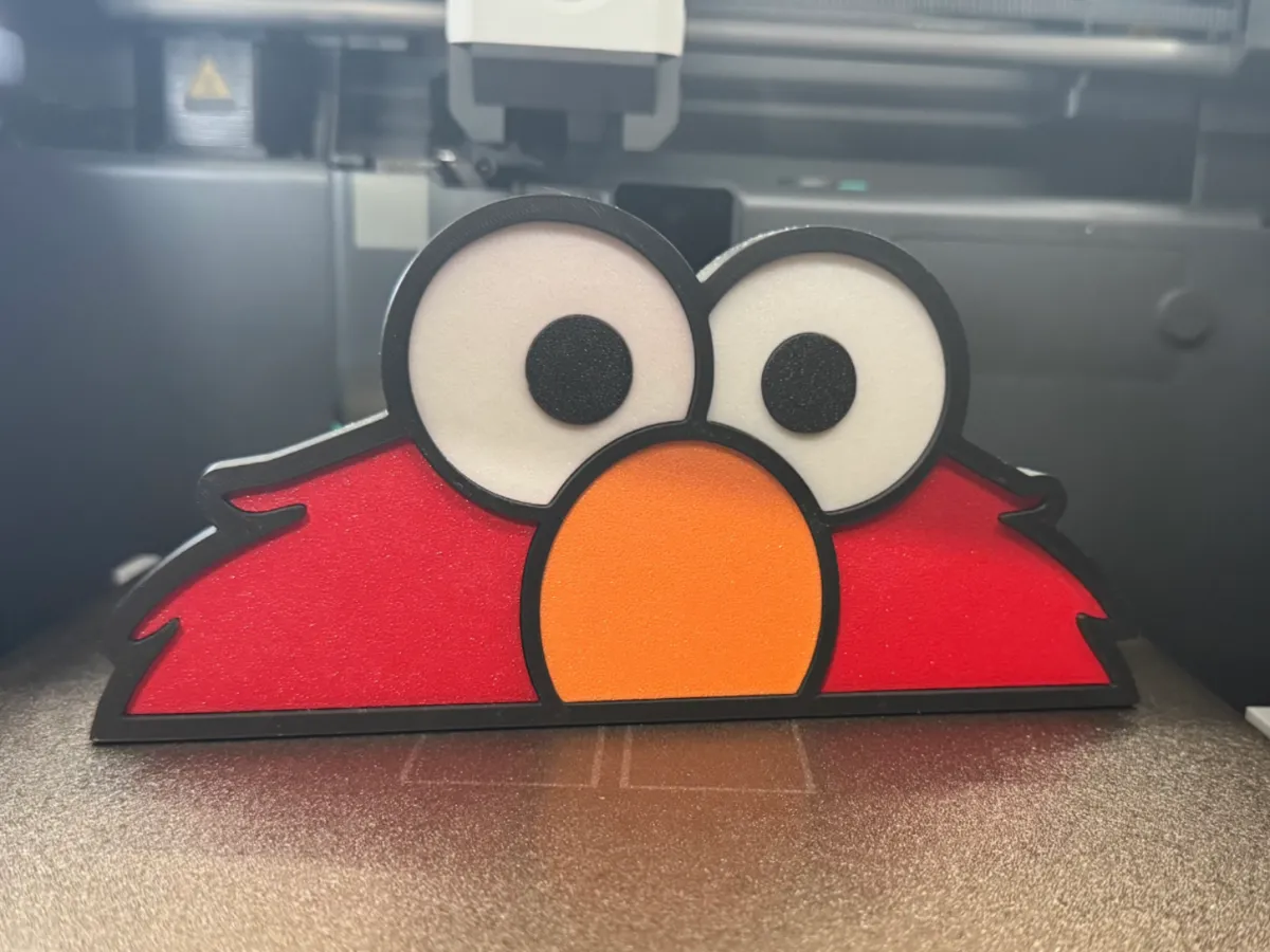Elmo (NO AMS) Wall Art - Free 3D Print Model - MakerWorld