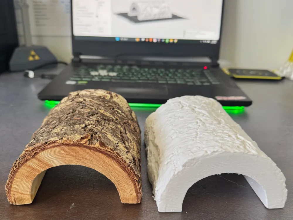 Highly Detailed Log Reptile Hide - Free 3D Print Model - MakerWorld