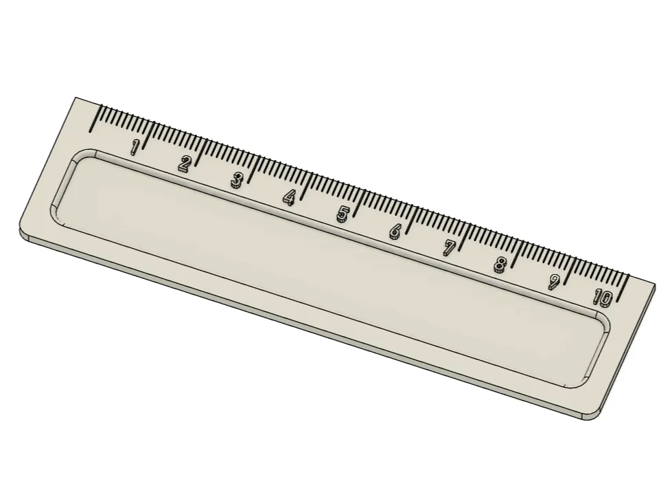 Minimalistic 10cm Ruler by tkeech - MakerWorld
