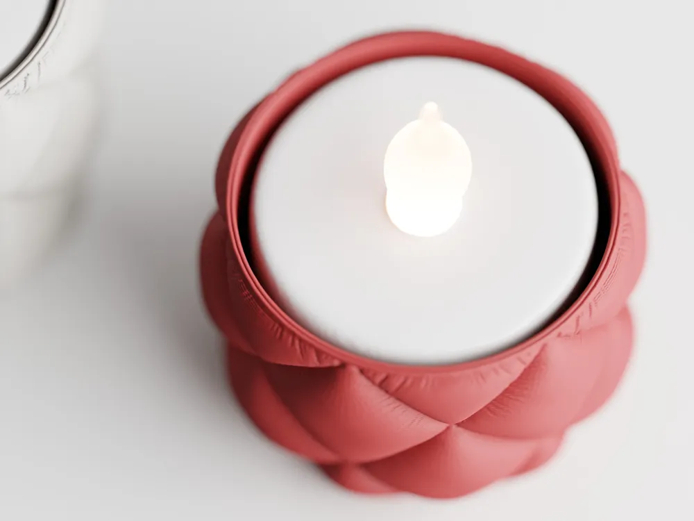 Inflated Cloth LED candle tealight by HpInvent MakerWorld: Download ...