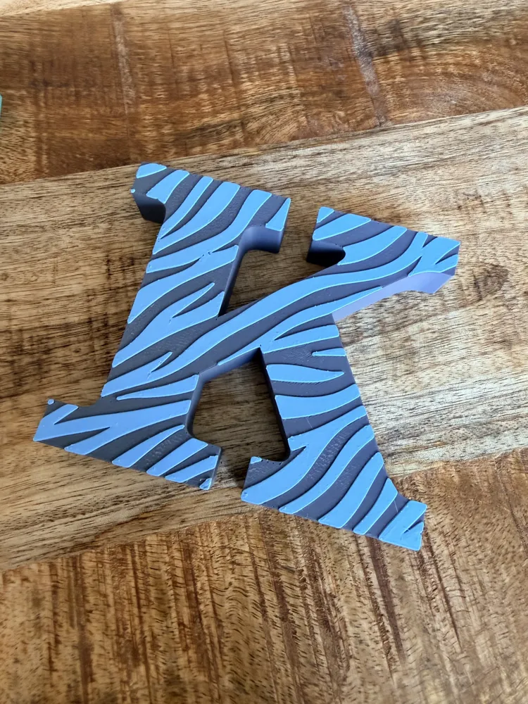 Alphabet Letters A–Z & “&” – Zebra Pattern - Free 3D Print Model ...