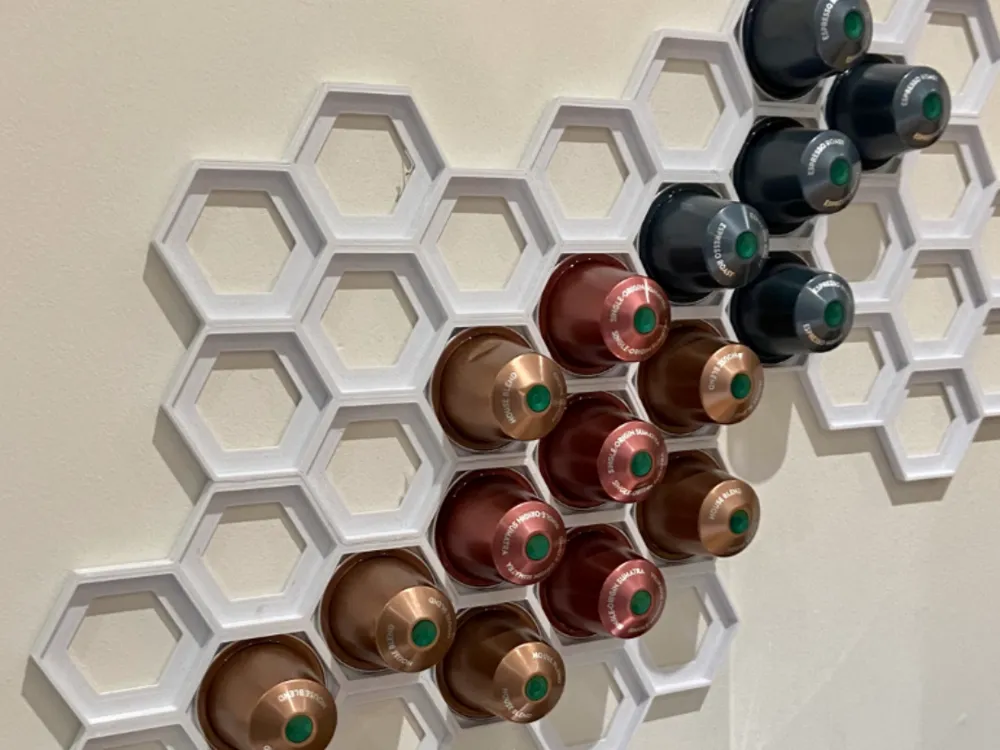 Modular Hexagon Nespresso Original Capsule Holder - Free 3D Print Model ...