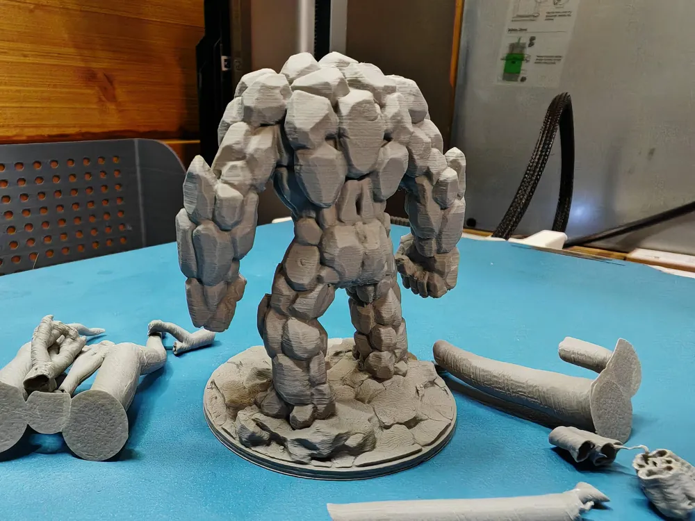 Living Rock Construct - Golem (Large Monster) - Free 3D Print Model ...