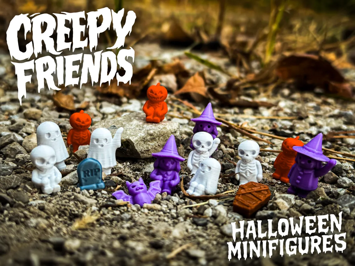 Creepy Friends - Halloween Minifigure Set - Free 3D Print Model ...