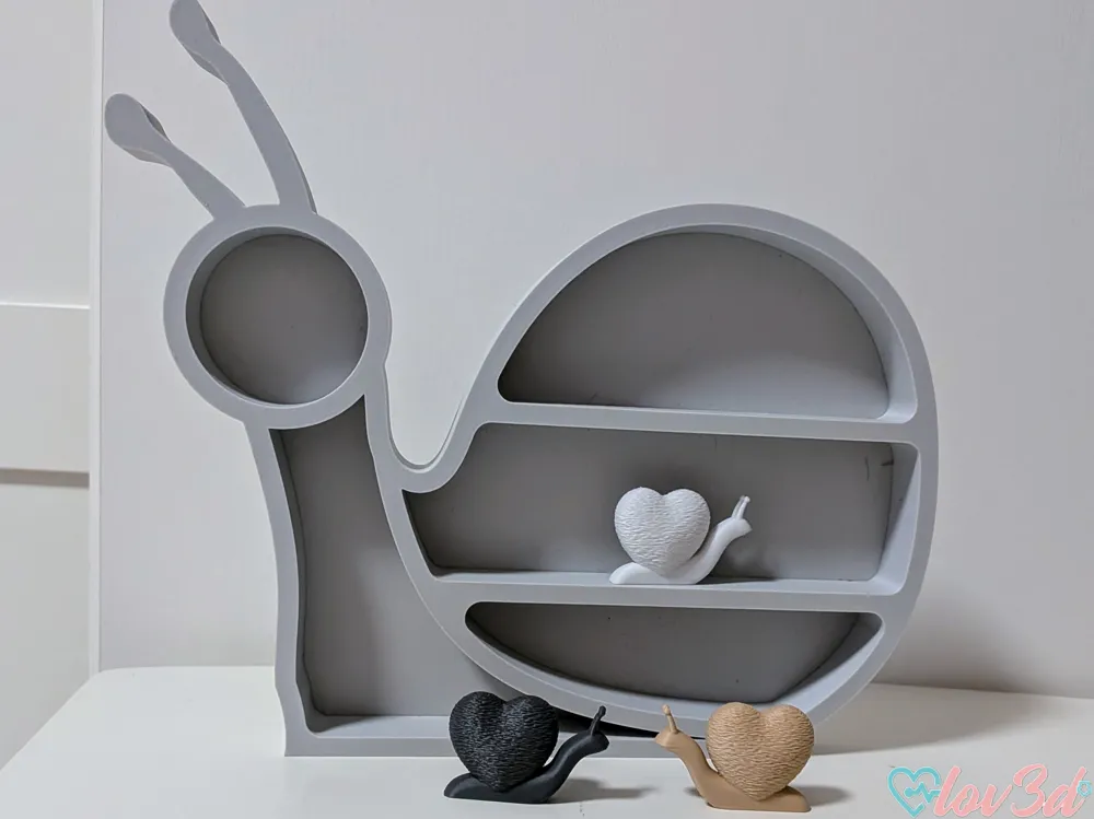 Snail Display Shelf - Cute Decor - Free 3D Print Model - MakerWorld