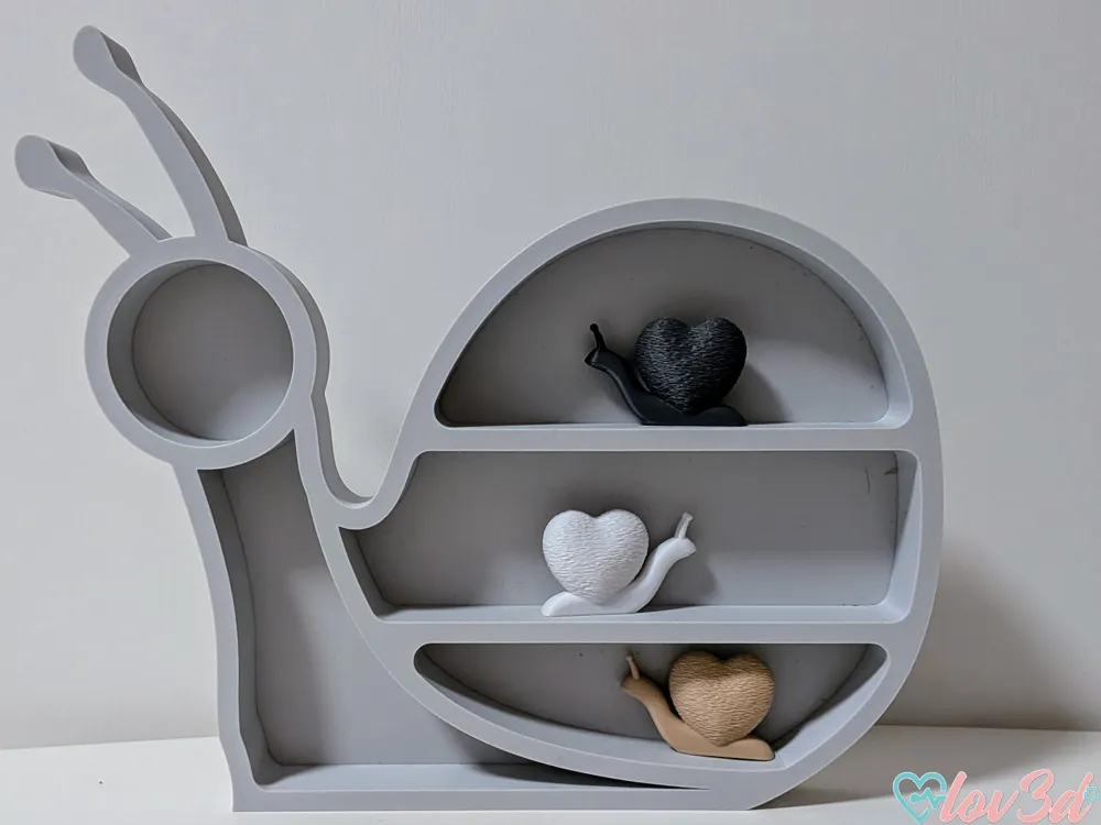 Snail Display Shelf - Cute Decor - Free 3D Print Model - MakerWorld