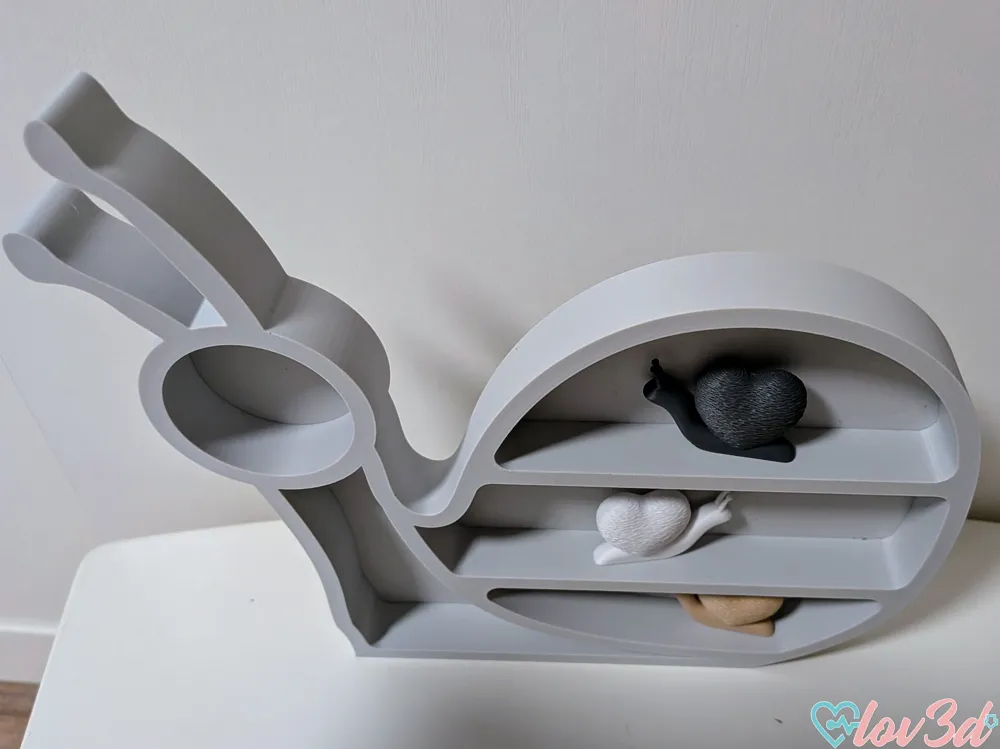 Snail Display Shelf - Cute Decor - Free 3D Print Model - MakerWorld