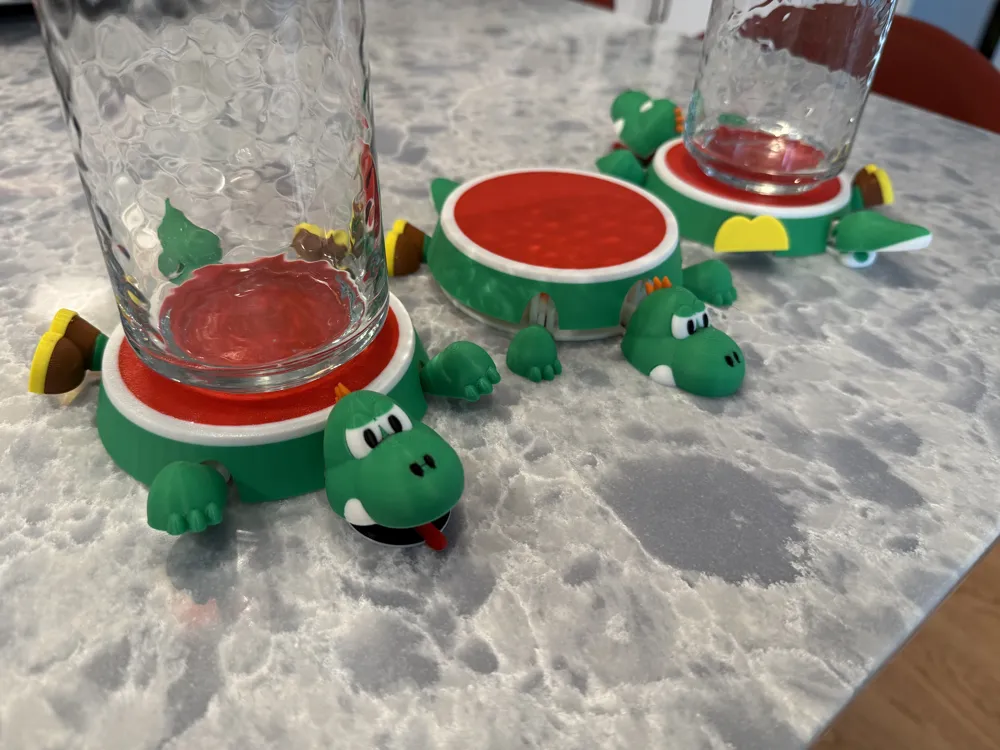 Animated, Articulated Yoshi Coaster Fidget - Free 3D Print Model ...