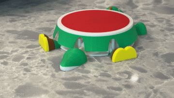 Animated, Articulated Yoshi Coaster Fidget - Free 3D Print Model ...