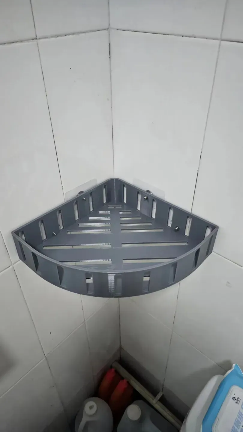 Punch-Free Bathroom Triangle Shelf, Washbasin Wall-Mounted Storage Rack ...