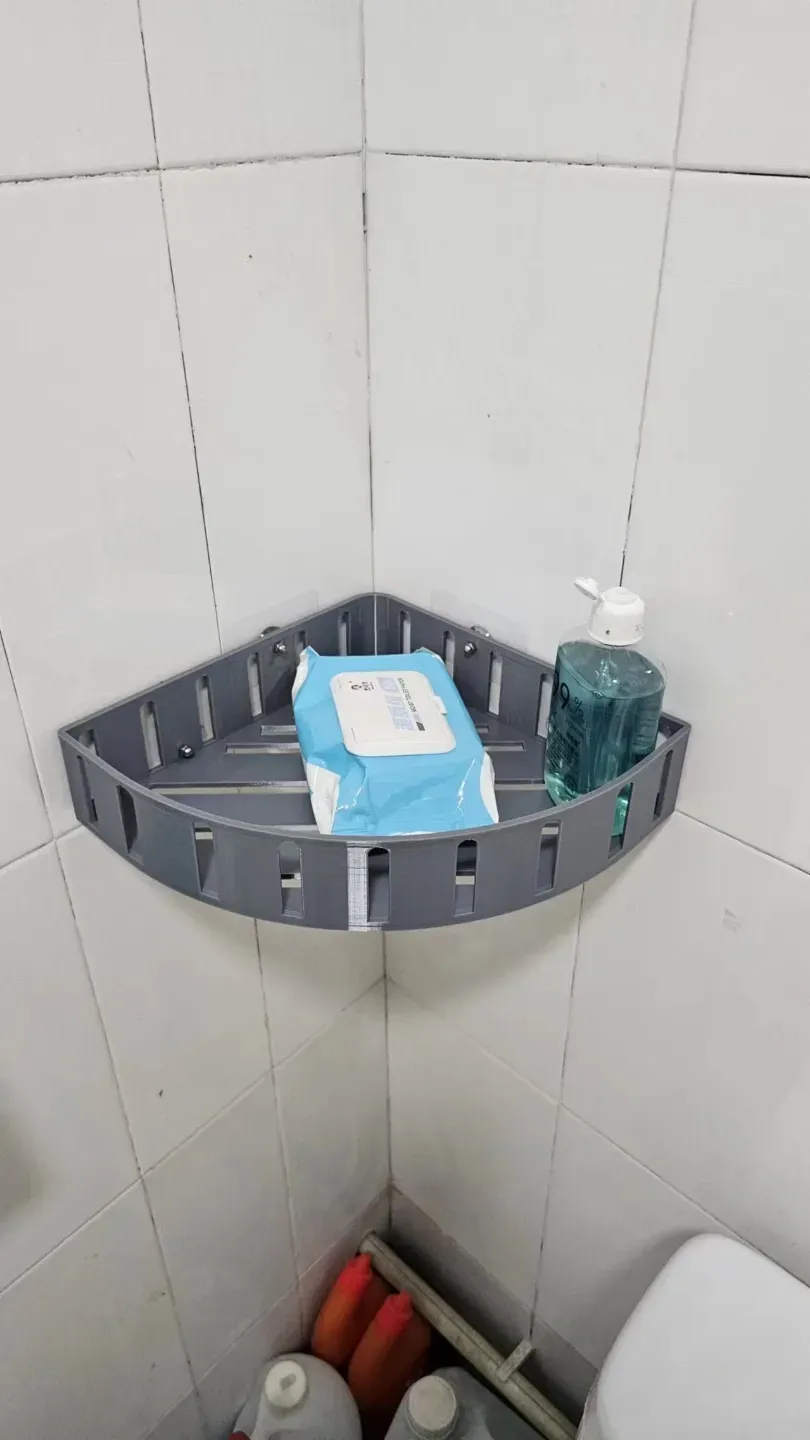 Punch-Free Bathroom Triangle Shelf, Washbasin Wall-Mounted Storage Rack ...