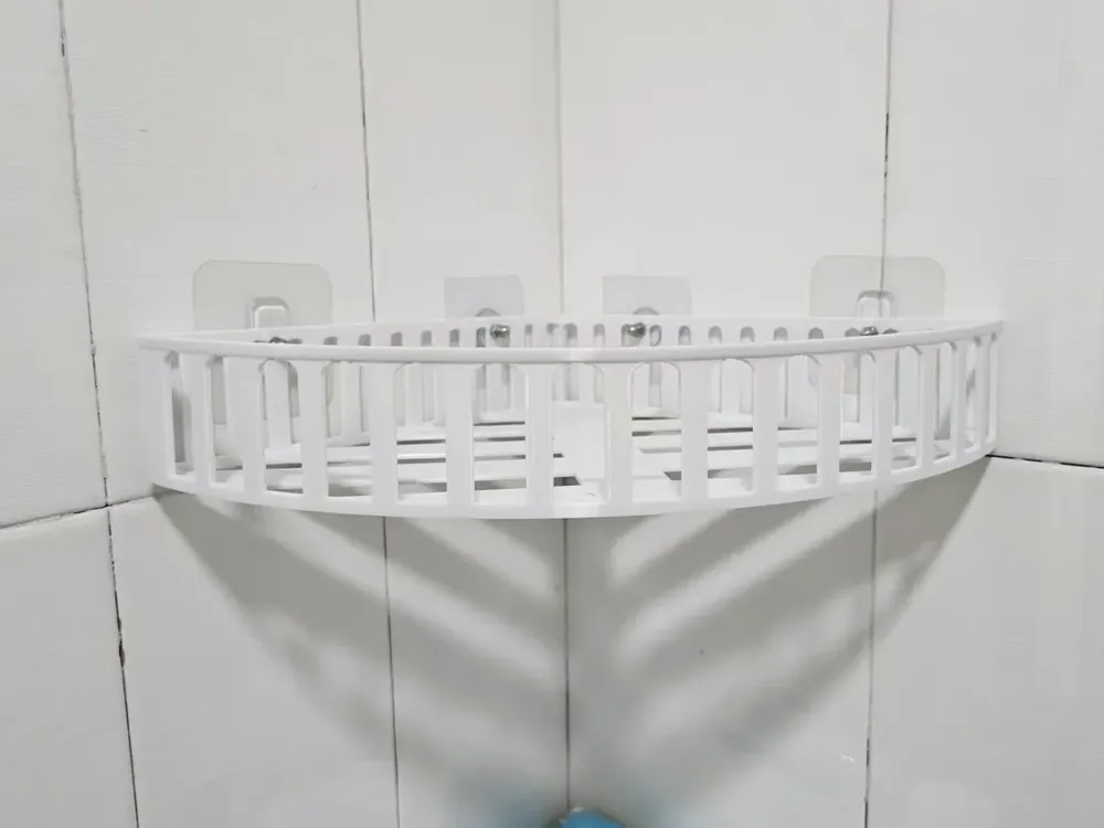 Punch-Free Bathroom Triangle Shelf, Washbasin Wall-Mounted Storage Rack ...