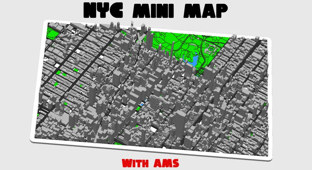 NYC Mini Map - Free 3D Print Model - MakerWorld