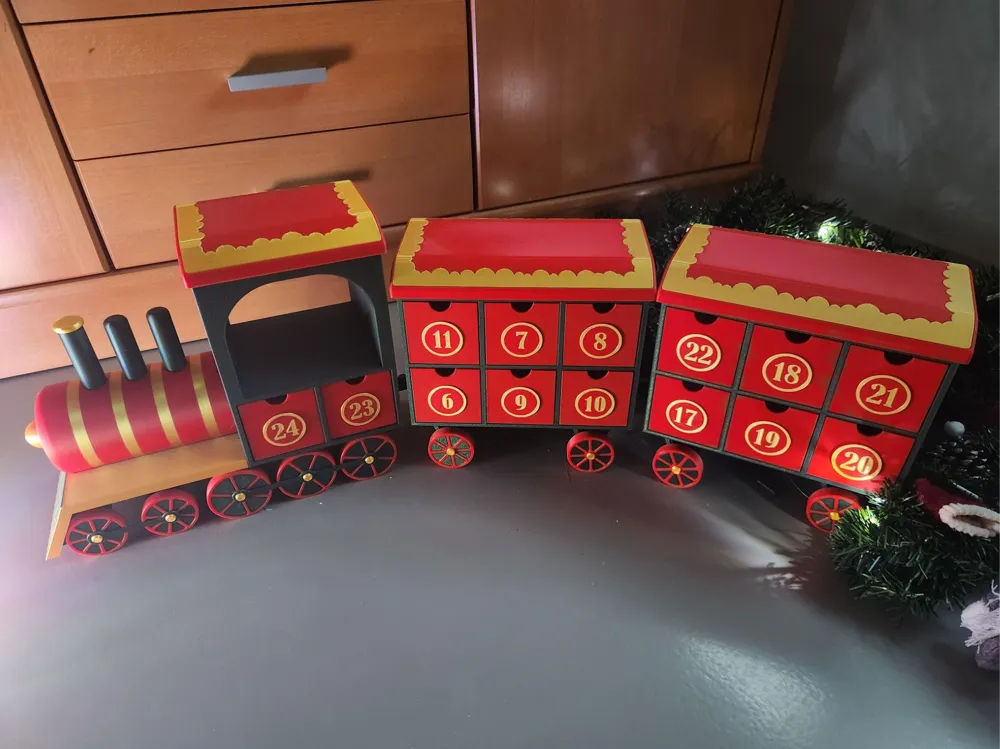 Advent calendar Train - Free 3D Print Model - MakerWorld