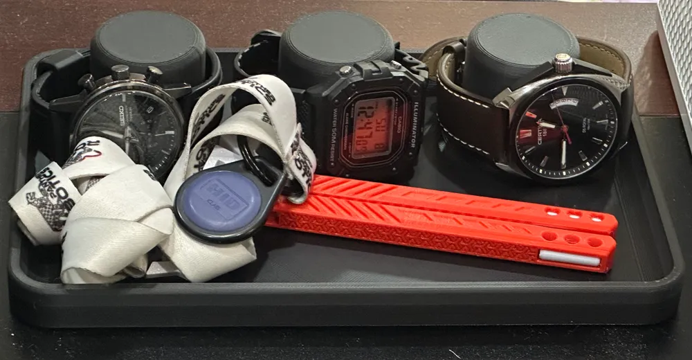 Watch Holder Stand EDC Tray by StrikerG MakerWorld: Download Free 3D Models