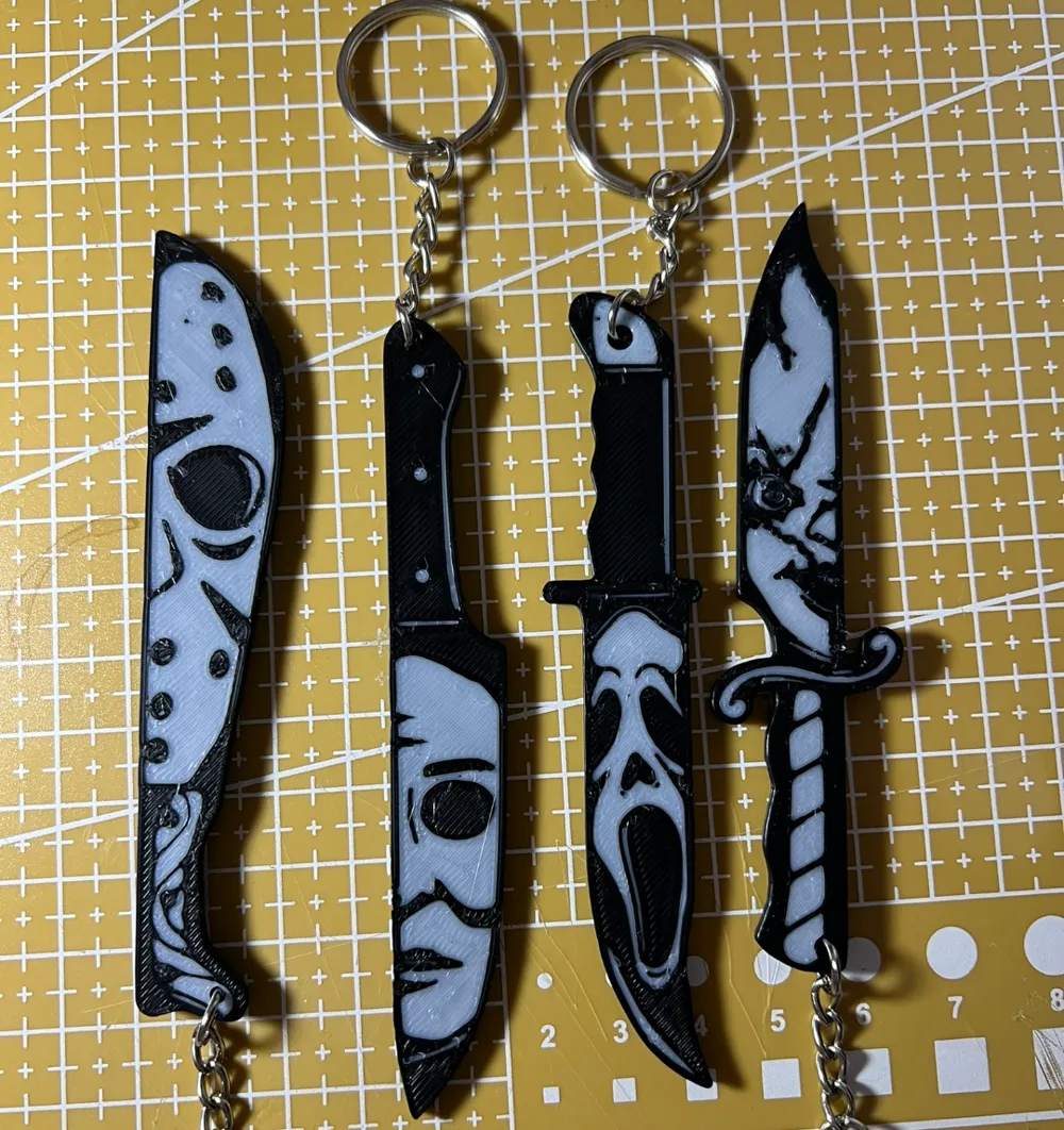 Kit of 4 halloween keychain knife horror by Emsi94 MakerWorld: Download ...