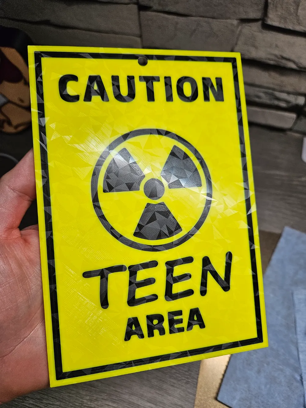 Caution TEEN Area Sign Warnzeichen Türschild Door Sign by Player Number ...