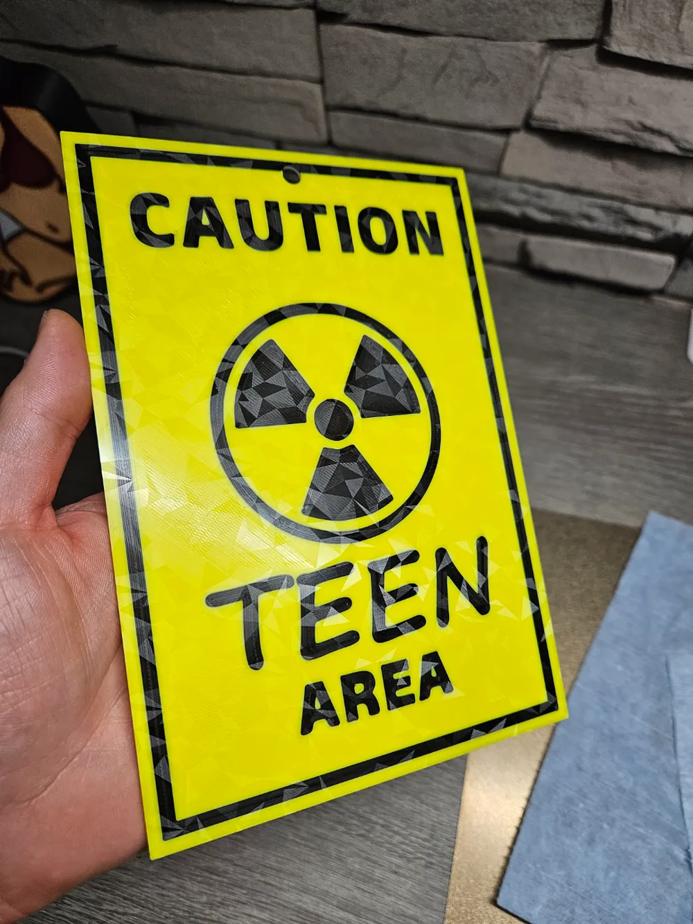 Caution TEEN Area Sign Warnzeichen Türschild Door Sign by Player Number ...