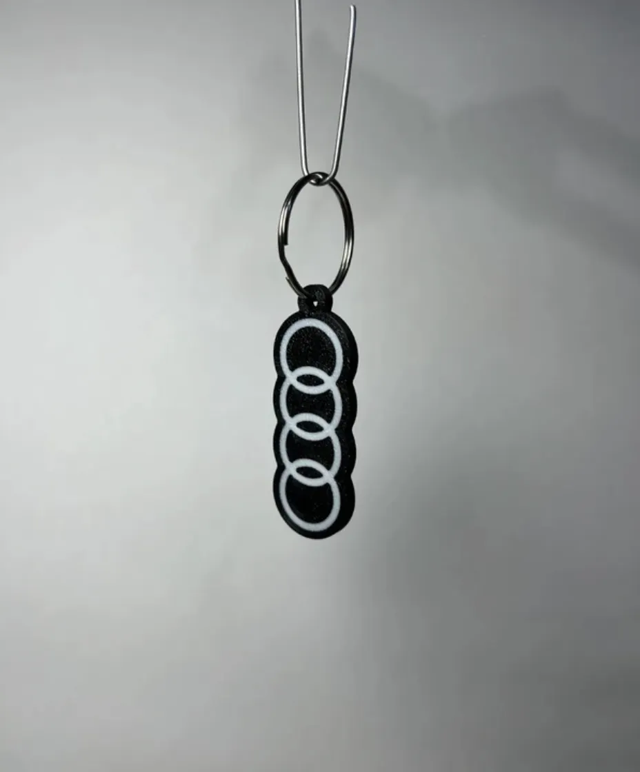 Audi logo keychain - Free 3D Print Model - MakerWorld