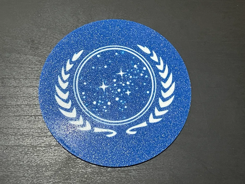 Flag of the Federation of Planets Coaster by MalcTheOracle - MakerWorld