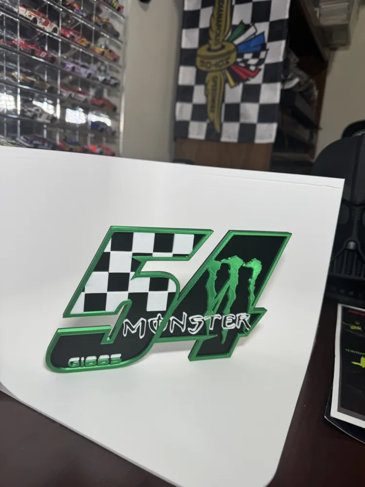 Ty Gibbs Monster Energy #54 Toyota NASCAR Display - Free 3D Print Model ...