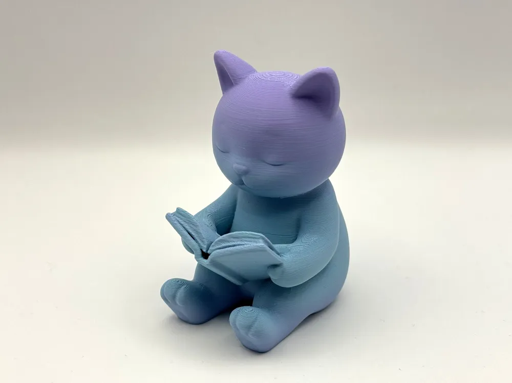 Reading Cat Bookend by Stigern MakerWorld: Download Free 3D Models