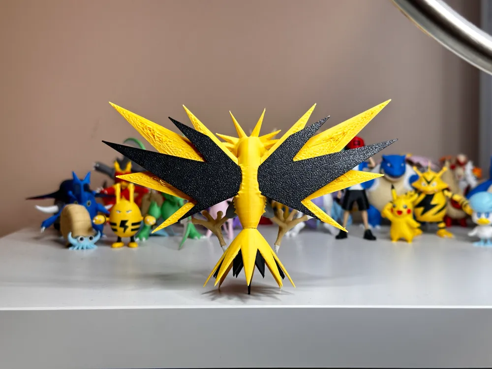 Zapdos (Pokemon) Multiparts 100mm Tall - Free 3D Print Model - MakerWorld
