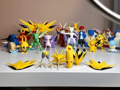 Zapdos (Pokemon) Multiparts 100mm Tall by LCFigure MakerWorld: Download ...