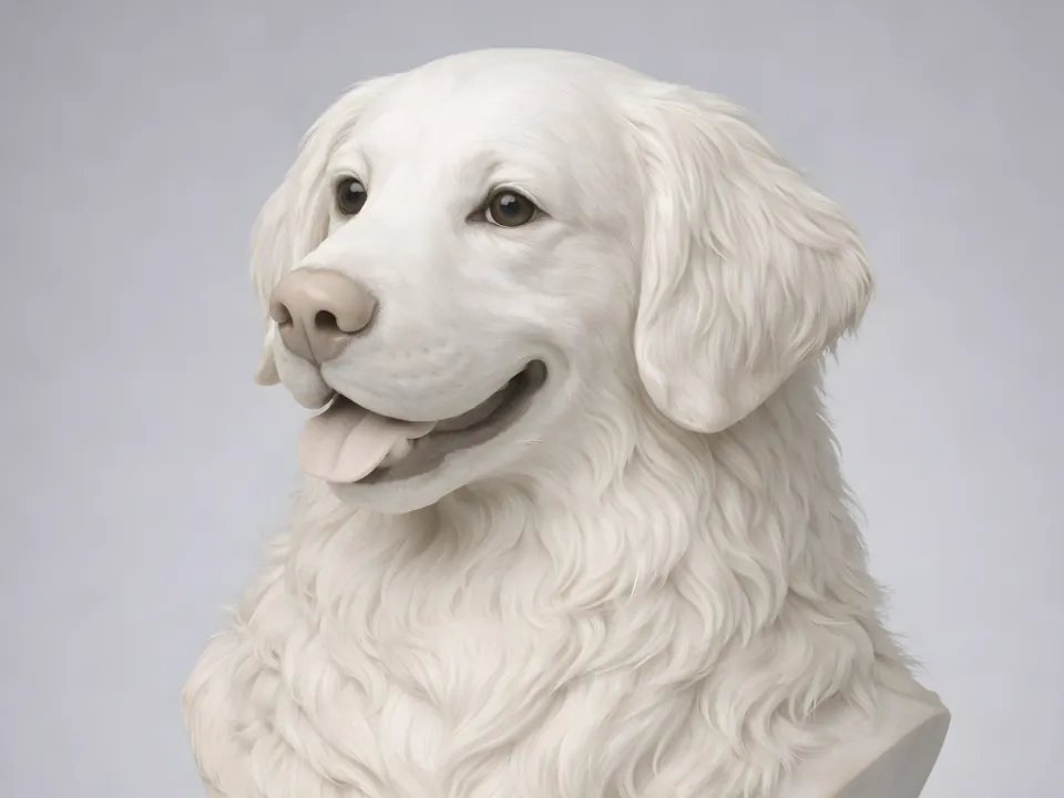 Golden Retriever Statue - Free 3D Print Model - MakerWorld